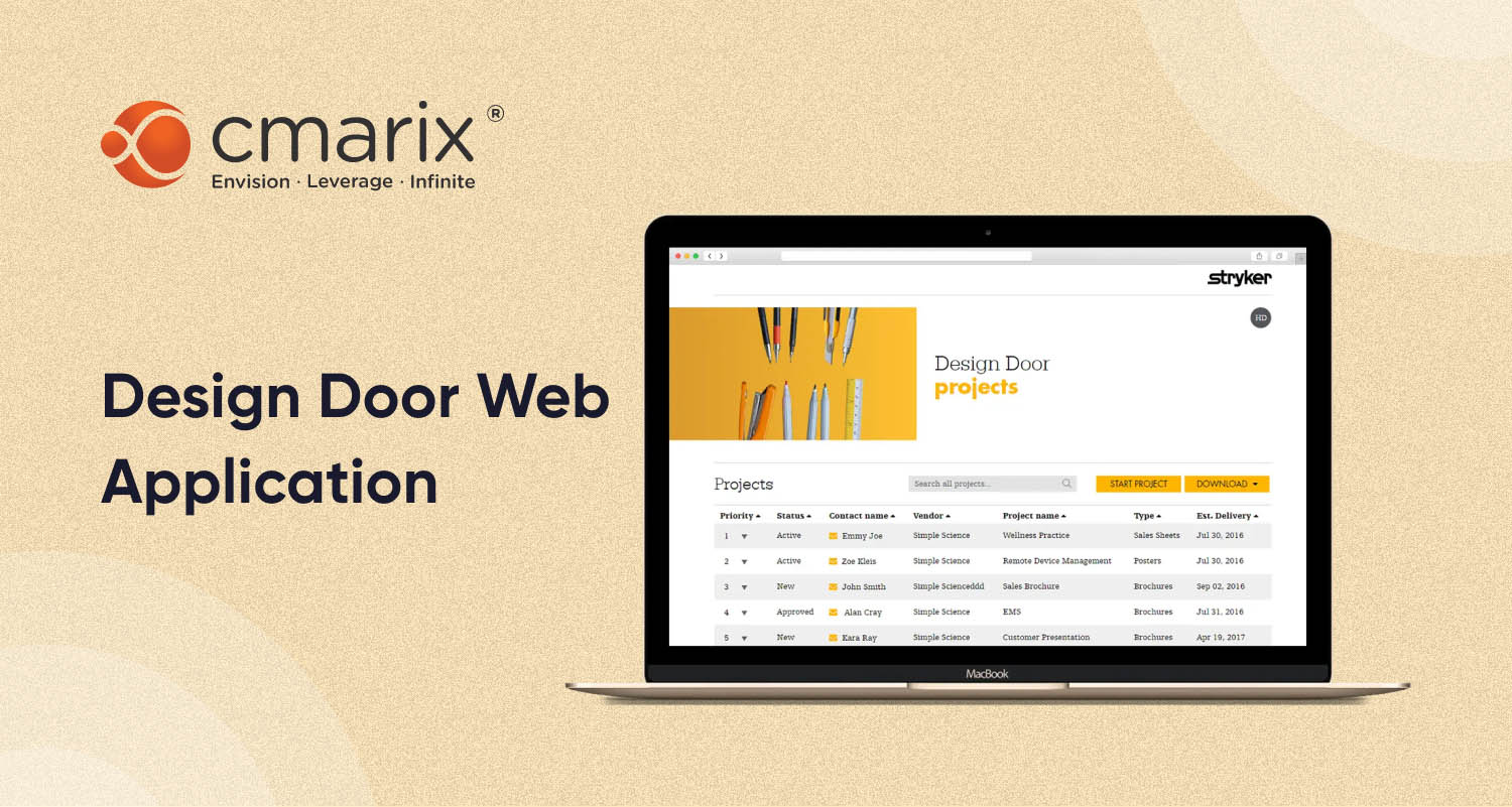 Design Door - Design Assistance Tool For Stryker To Provide HighEnd Design - CMARIX